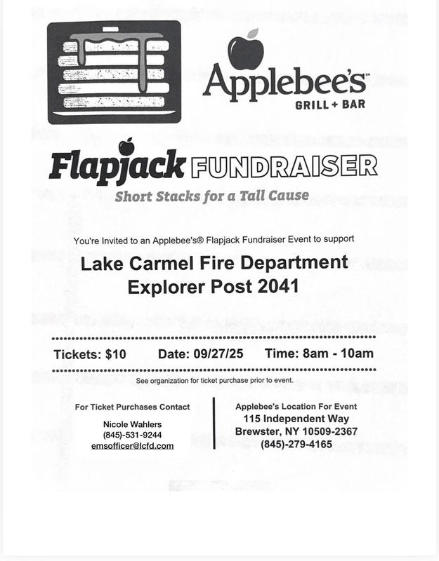 LAKE CARMEL FD EXPLORERS' FLAPJACK FUNDRAISER - Putnam County Volunteer ...